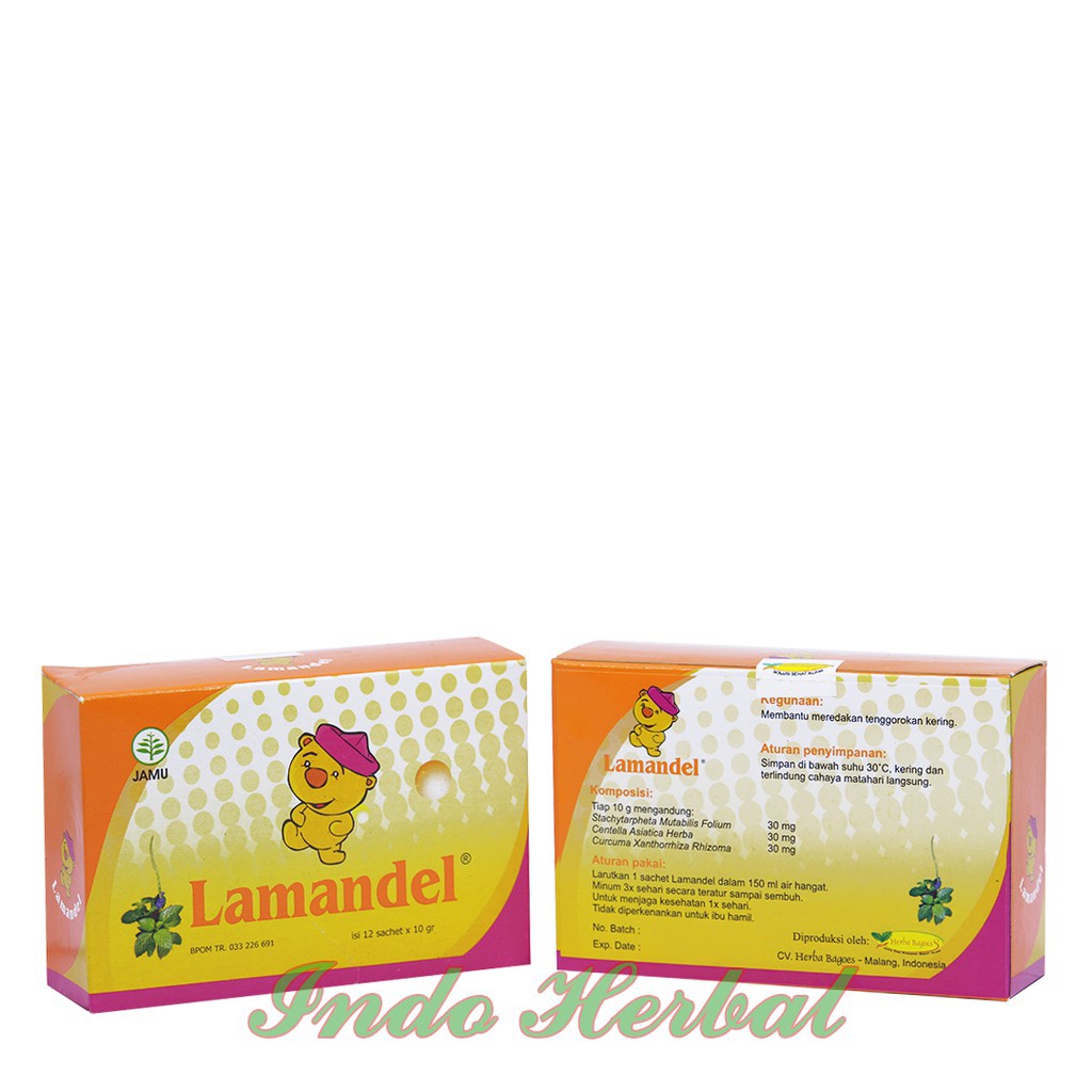 Jual Lamandel Box isi 12 Sachet | Obat Herbal Atasi Masalah Amandel dan ...