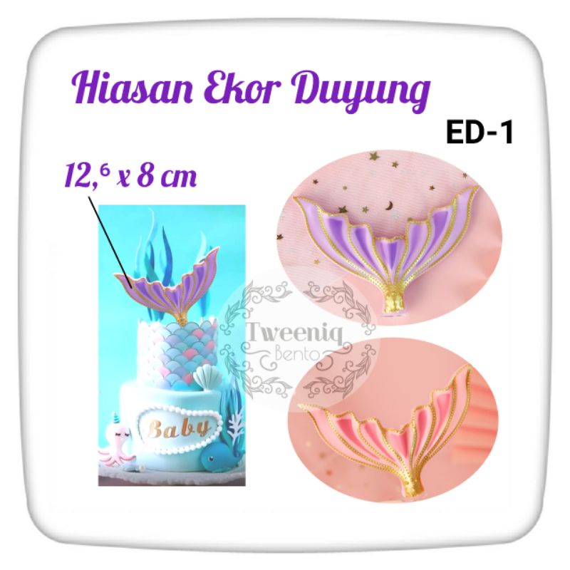 Jual Hiasan ekor duyung laut cake topper kue mermaid tail | Shopee Indonesia