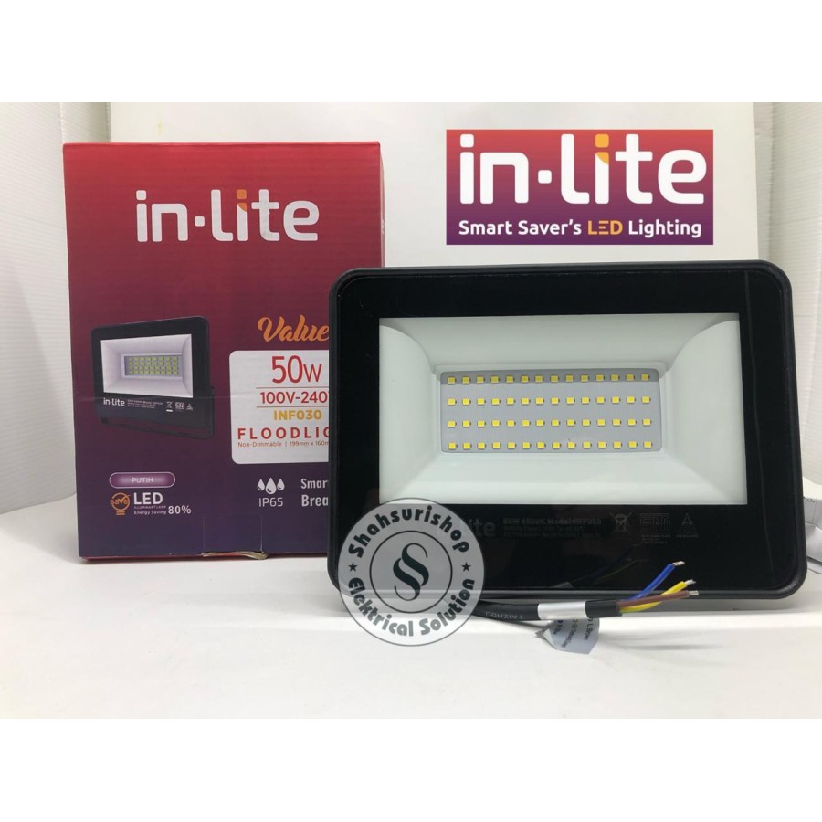 Jual IN-LITE LAMPU SOROT LED VALUE INF030 50W 50 W WATT FLOODLIGHT ...