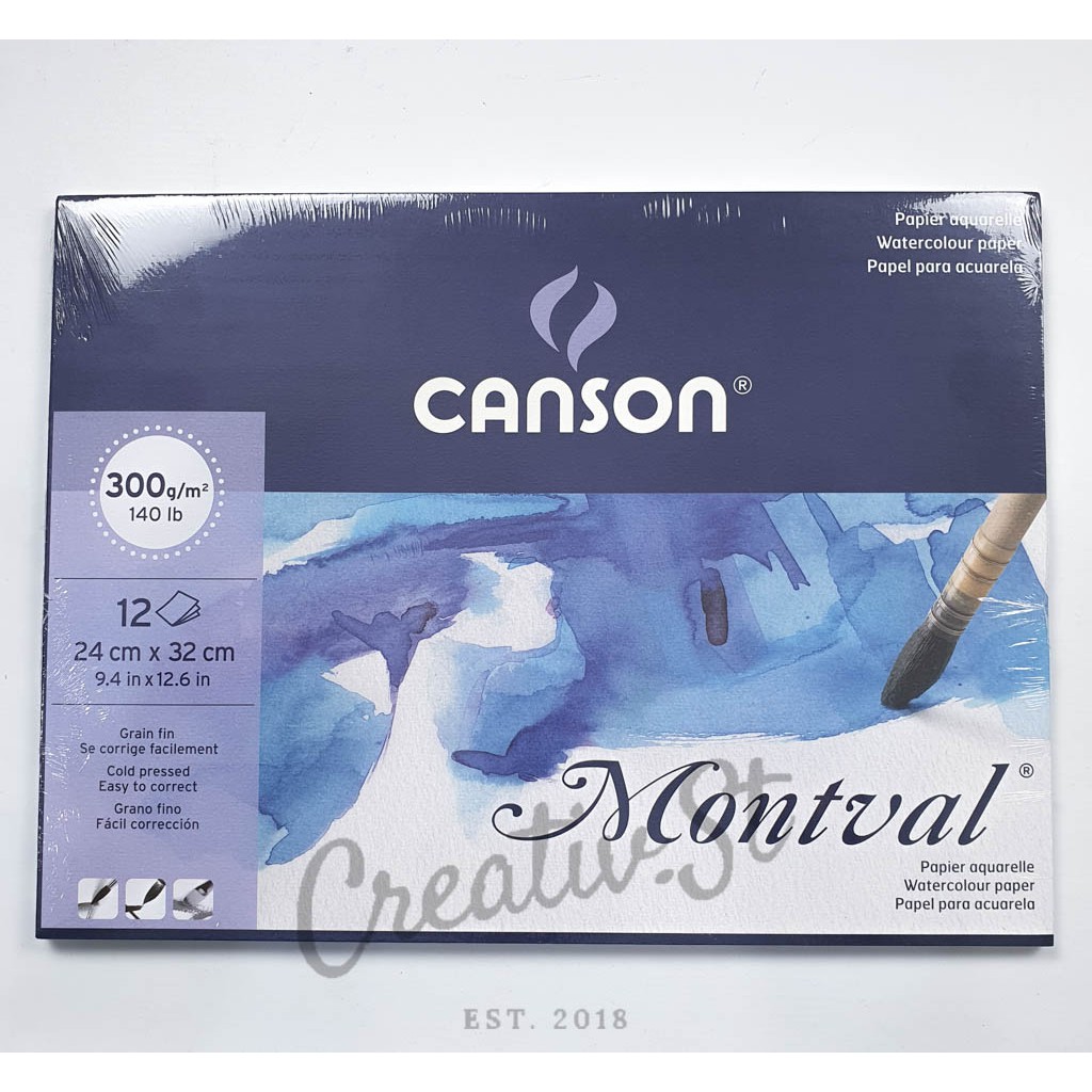 Jual CANSON Montval 24 Cm X 32 Cm Watercolor Paper 12 Sheet 300 Gsm ...