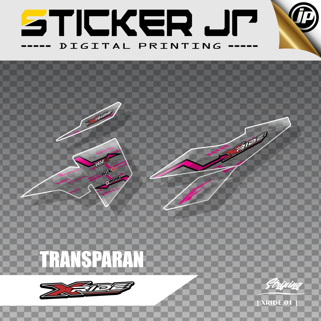 Jual Striping Motor XRIDE - Striping Motor Yamaha Xride Bahan Transparan JP01 | Shopee Indonesia