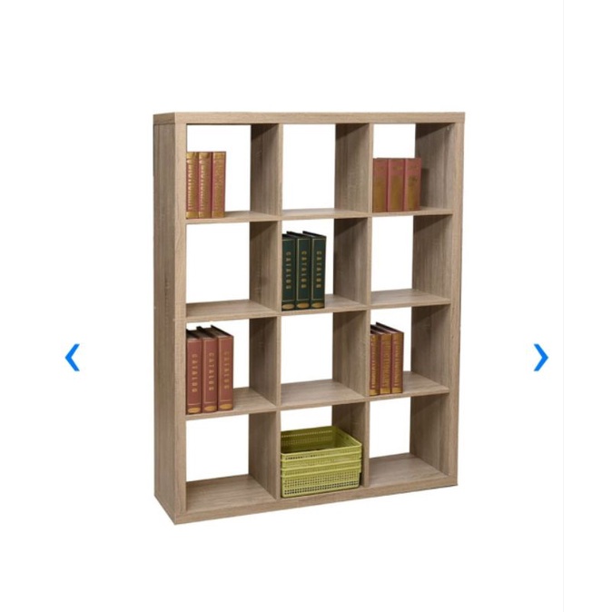 Jual Rak Buku Kayu Informa Kubos bisa horizontal atau vertikal 12 sekat ...