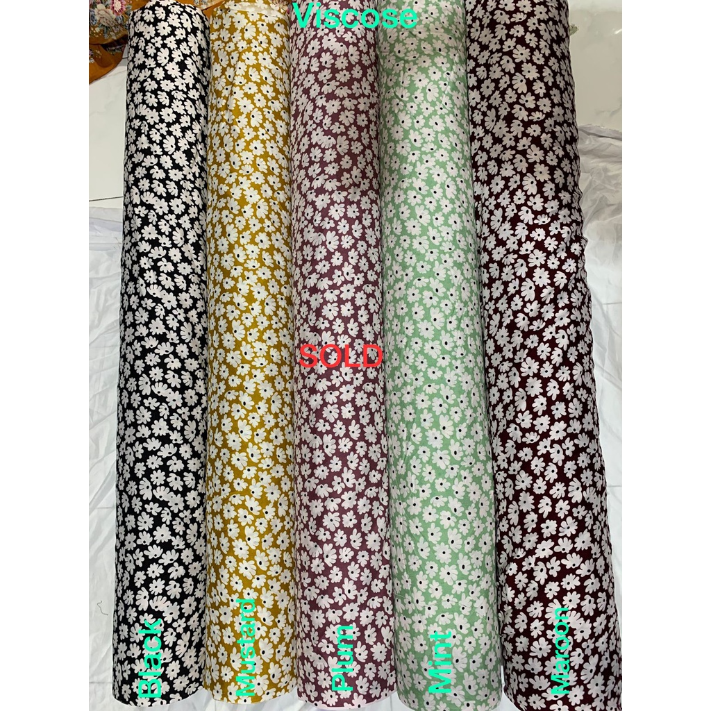 Jual BISA COD // ECER KAIN METERAN // HARGA PER 0,5M // RAYON VISCOSE ...