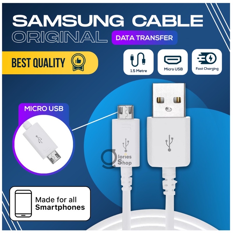 Jual Kabel Data Fast Charging Micro Samsung Original 100%!! | Shopee ...