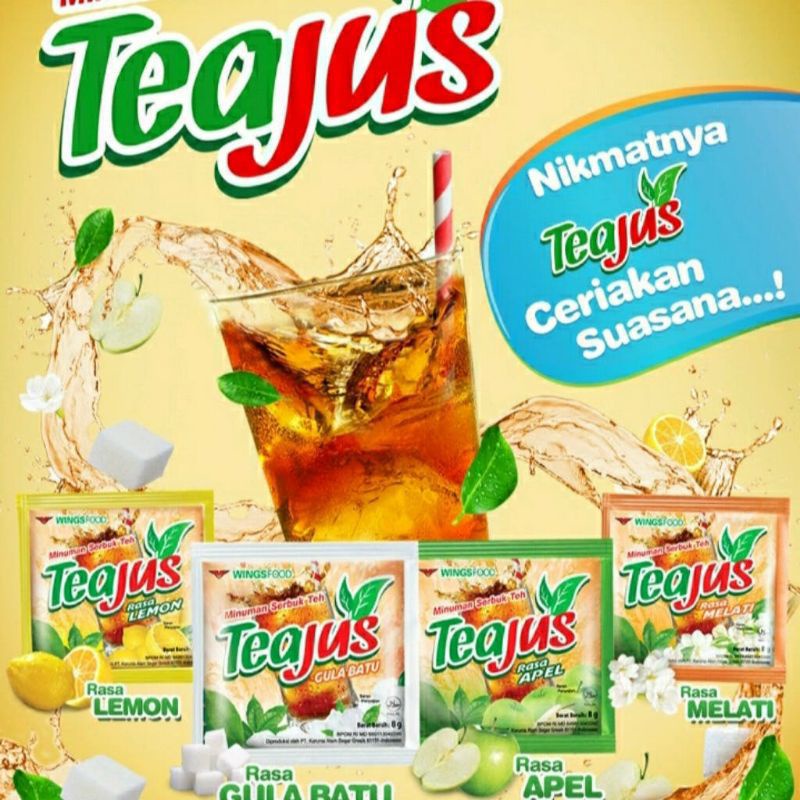 Jual Tea Jus / teajus renceng /tea jus lemon gula batu apel melati ...