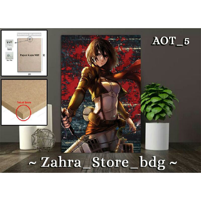 Jual Poster Dinding Anime AOT/Hiasan Dinding Rumah Anime Attack on ...