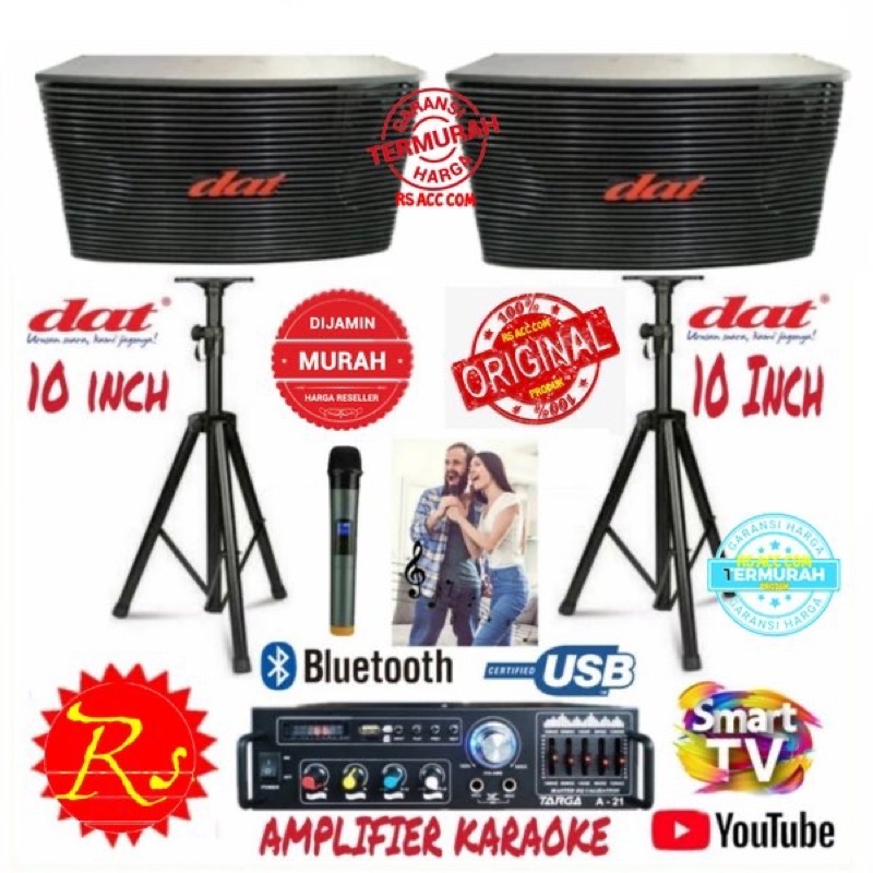 Jual Karaoke Set Speaker DAT 10 IN Single Mic Wireless Karaoke Di Smart ...