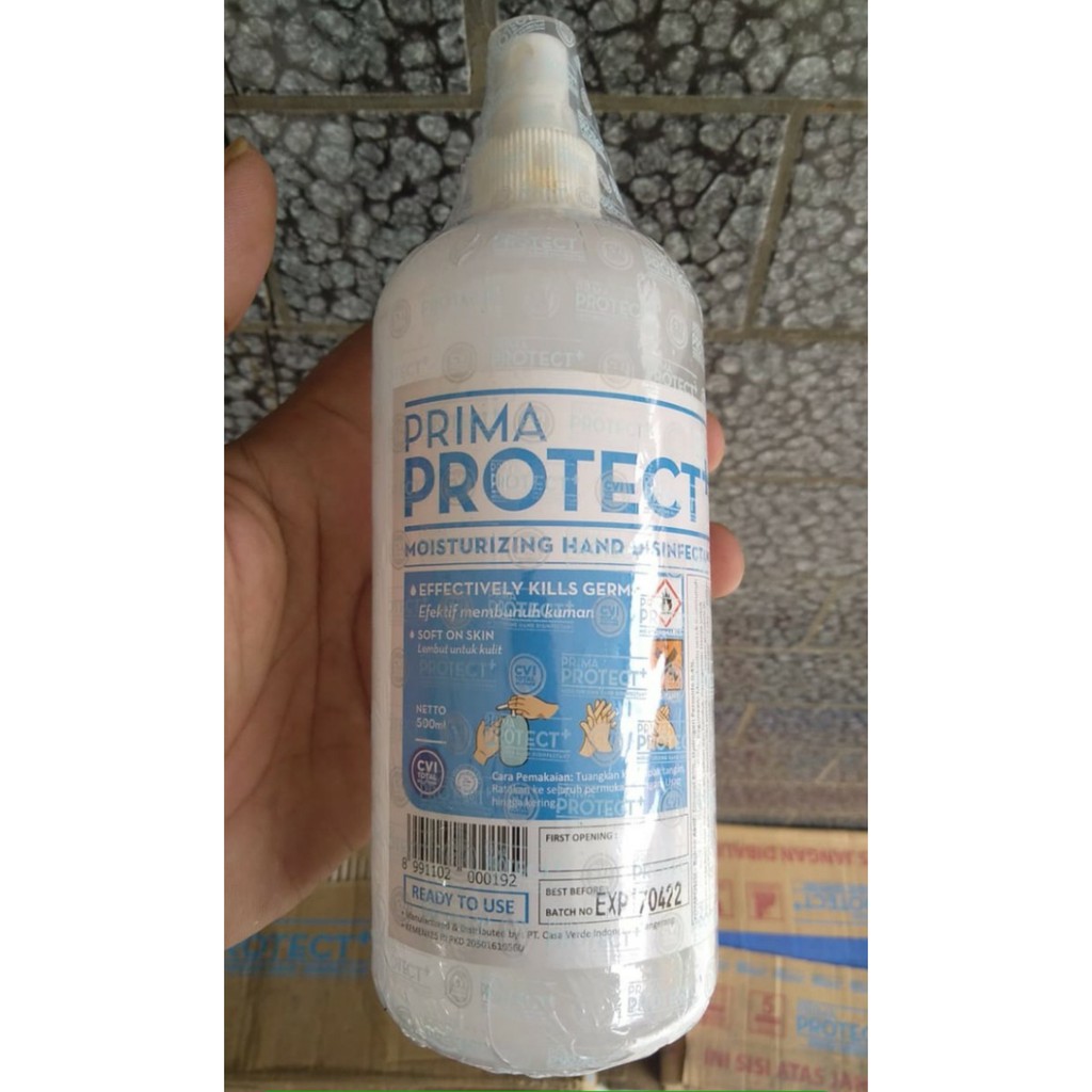 Jual Hand sanitizer prima protect spray 500ml izin kemenkes | Shopee ...