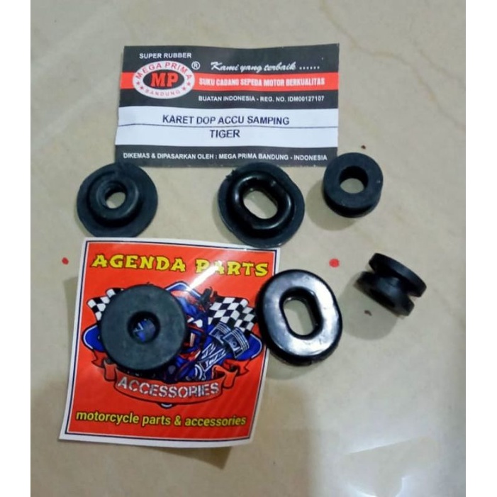 Jual KARET BOX ACCU DOP BODY HONDA TIGER(ISI 6PCS) SET-KARET BODY -AKI ...