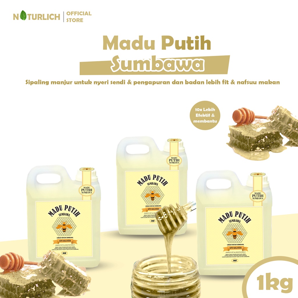 Jual Madu Putih Sumbawa Asli 1kg | Madu Asli Ternak Untuk kesehatan ...