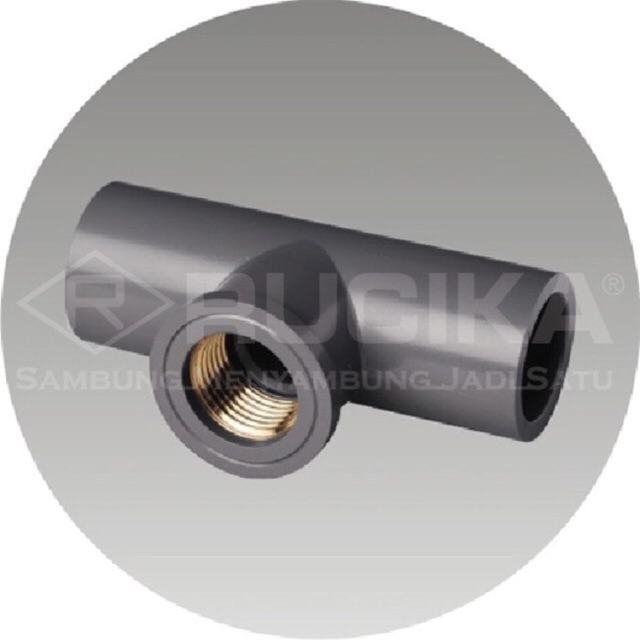 Jual Tee drat Kuningan 1/2" sambungan pipa paralon RUCIKA Tee . Fitting paralon | Shopee Indonesia