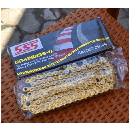 Jual Rantai (Chain) SSS 428 HSBT 120L 130L GOLD "HEAVY DUTY" | Shopee Indonesia