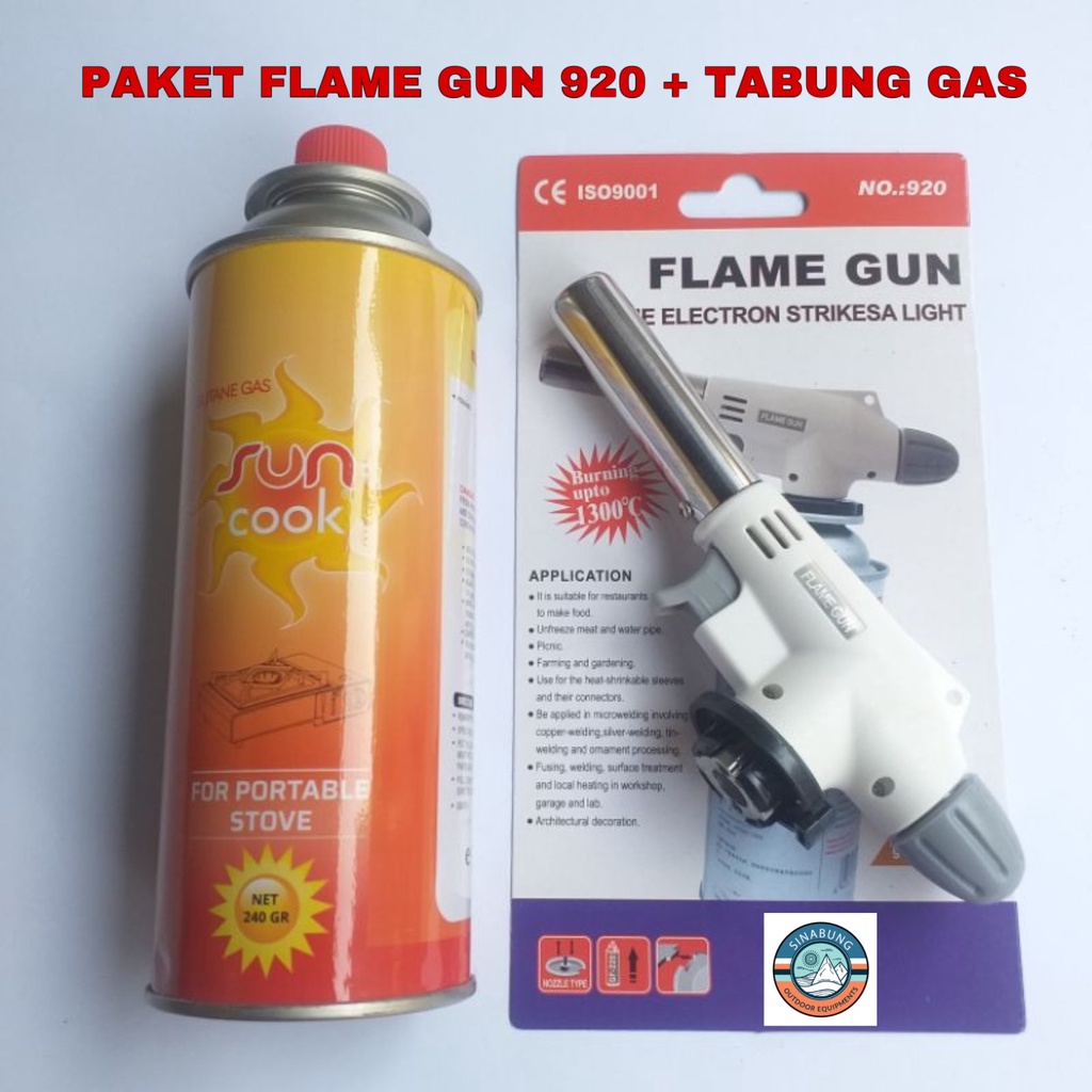 Jual {Khusus Jawa} Paket Flame Gun 920 Gas Torch dan Tabung Gas ...