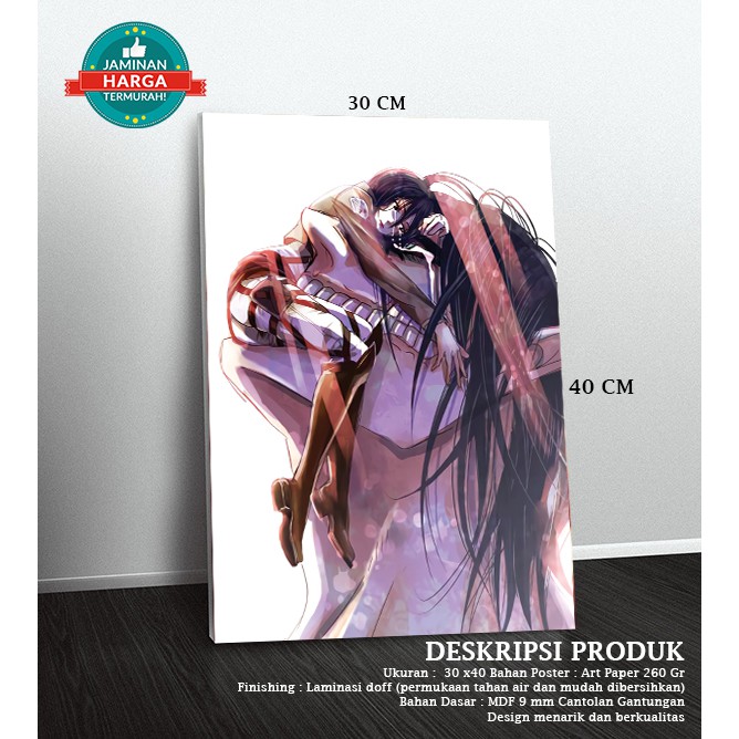 Jual Poster Dinding Anime AOT/Hiasan Dinding Rumah Anime Attack on ...