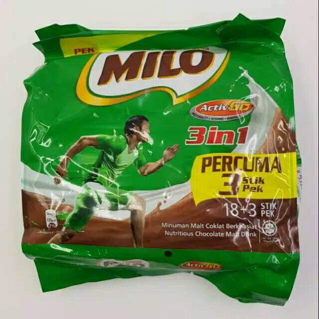 Jual Milo malaysia 3 in 1 isi 21 sachet | Shopee Indonesia