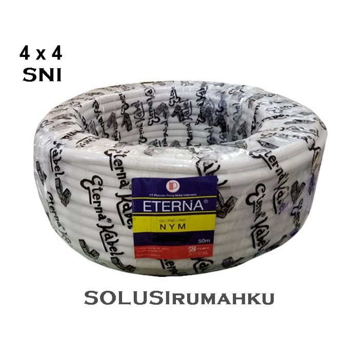 Jual READY STOCK! ECERAN Kabel NYM ETERNA 4X4 SNI Putih Kaku Tunggal 4 ...