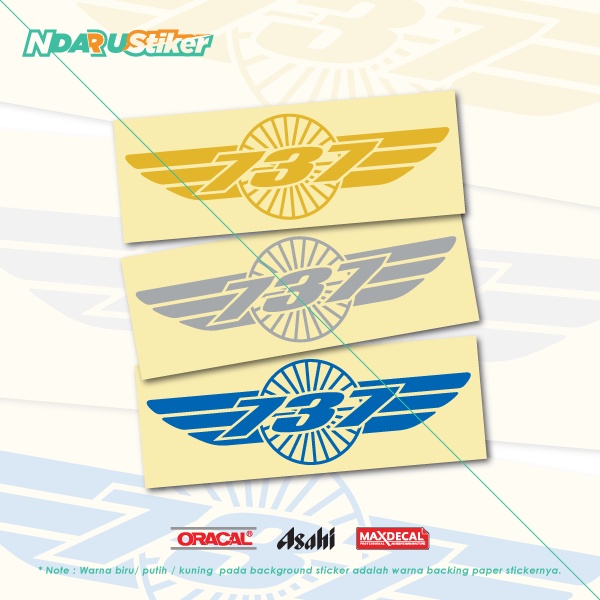 Jual Sticker Boeing 737 Turbin Wing | Boeing 737 | Sticker Aviation ...