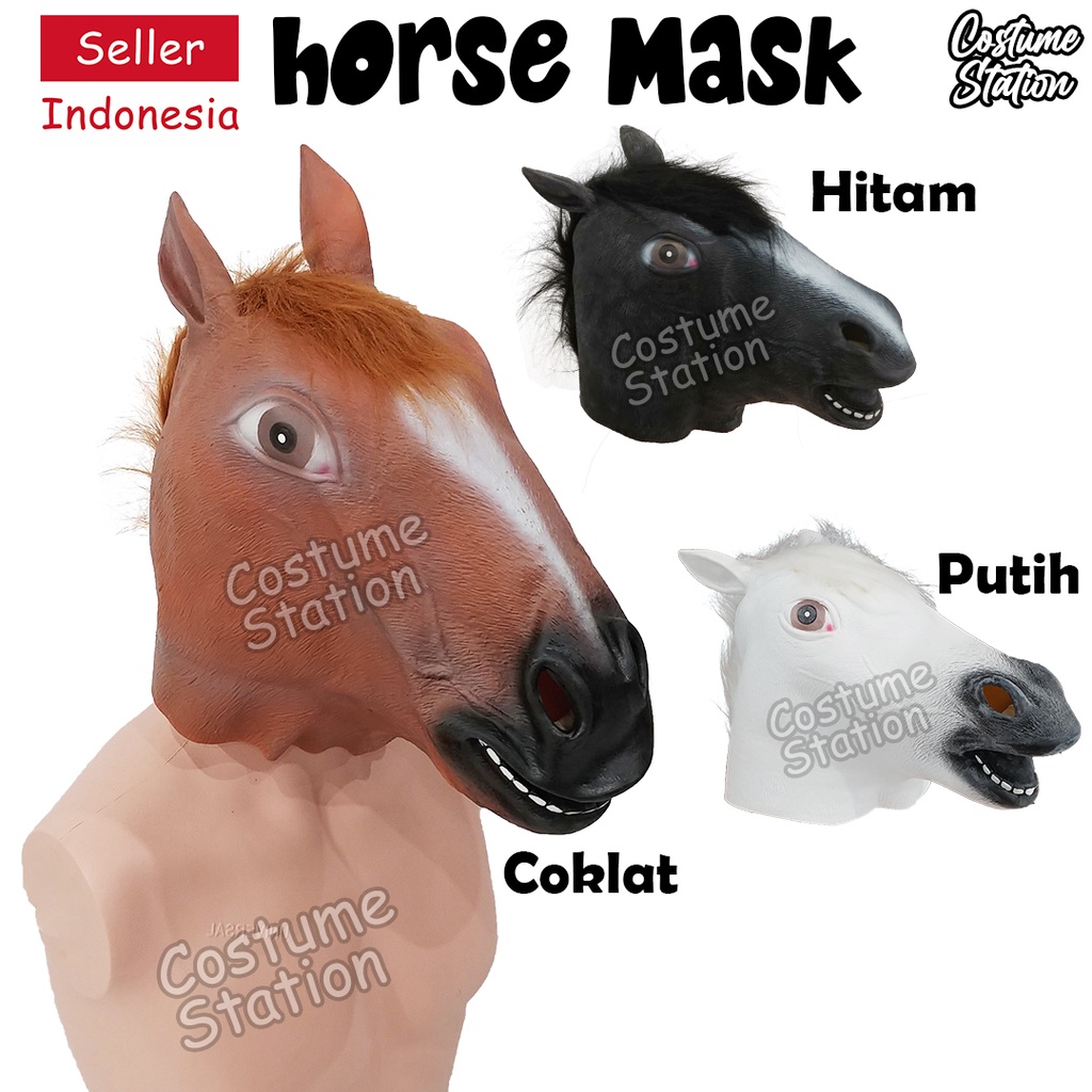 Jual Topeng Kuda / Horse Mask Latex Hewan Binatang Animal Pesta ...