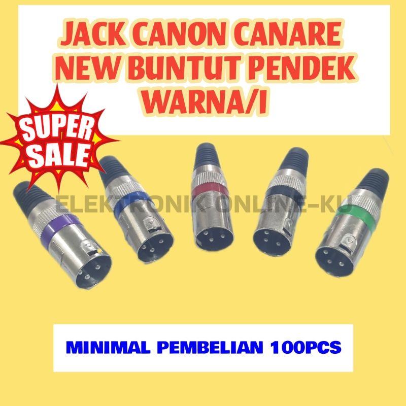 Jual JACK CANON CANARE WARNA WARNI UNTUK MIXER/ AUDIO/ MASJID (MINIMAL ...