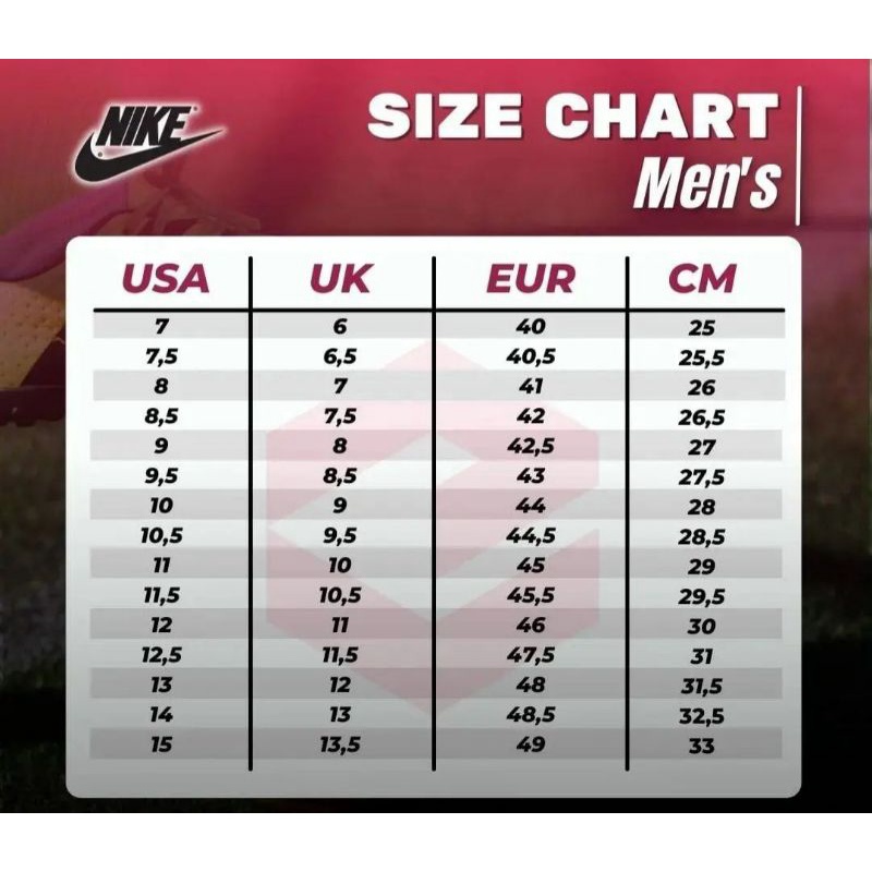 Nike Conversion Size Chart