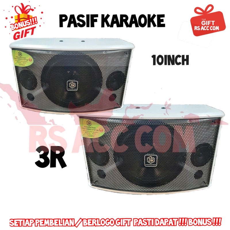 Jual Speaker Pasif 3R 10 Inch Warna Putih - 1 Set ( 2 Unit ) Type :CORVUS | Shopee Indonesia