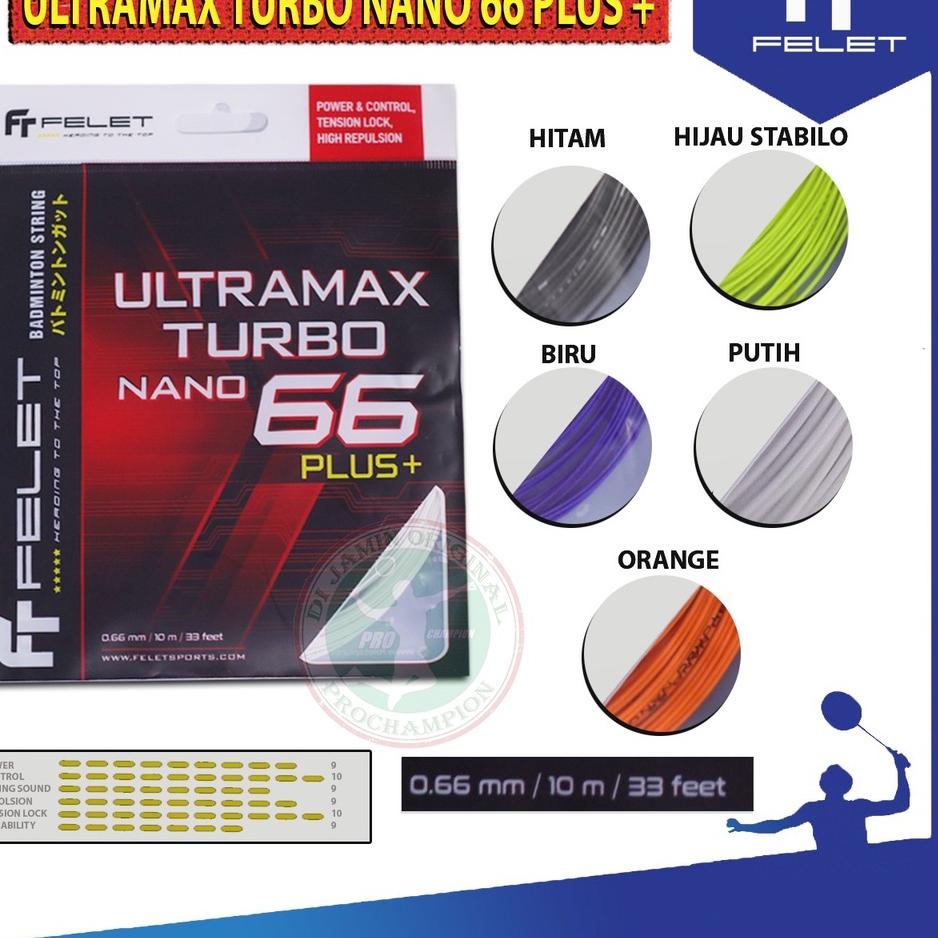 Jual Felet Ultramax Turbo Nano 66 Plus Senar Bulu Tangkis Badminton ...