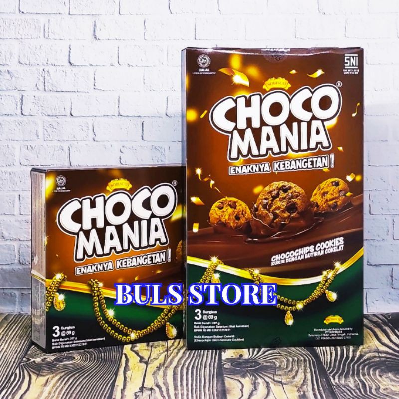 Jual Biskuit Coklat Choco Mania Chocolate Chip Cookies 270gr | Shopee ...