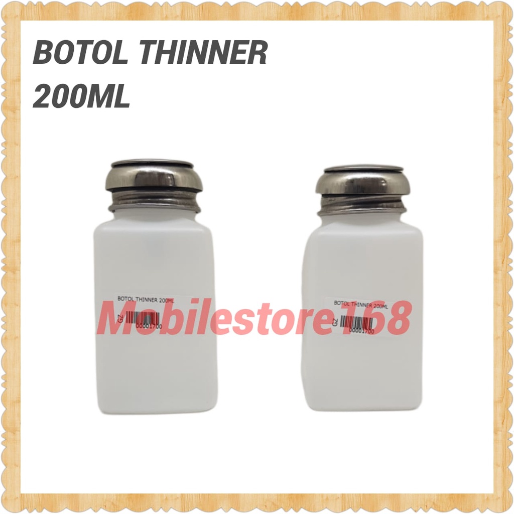 Jual BOTOL TINNER 200ML / POMPA TEMPAT TINNER CAIRAN THINER TINER ALKOHOL | Shopee Indonesia