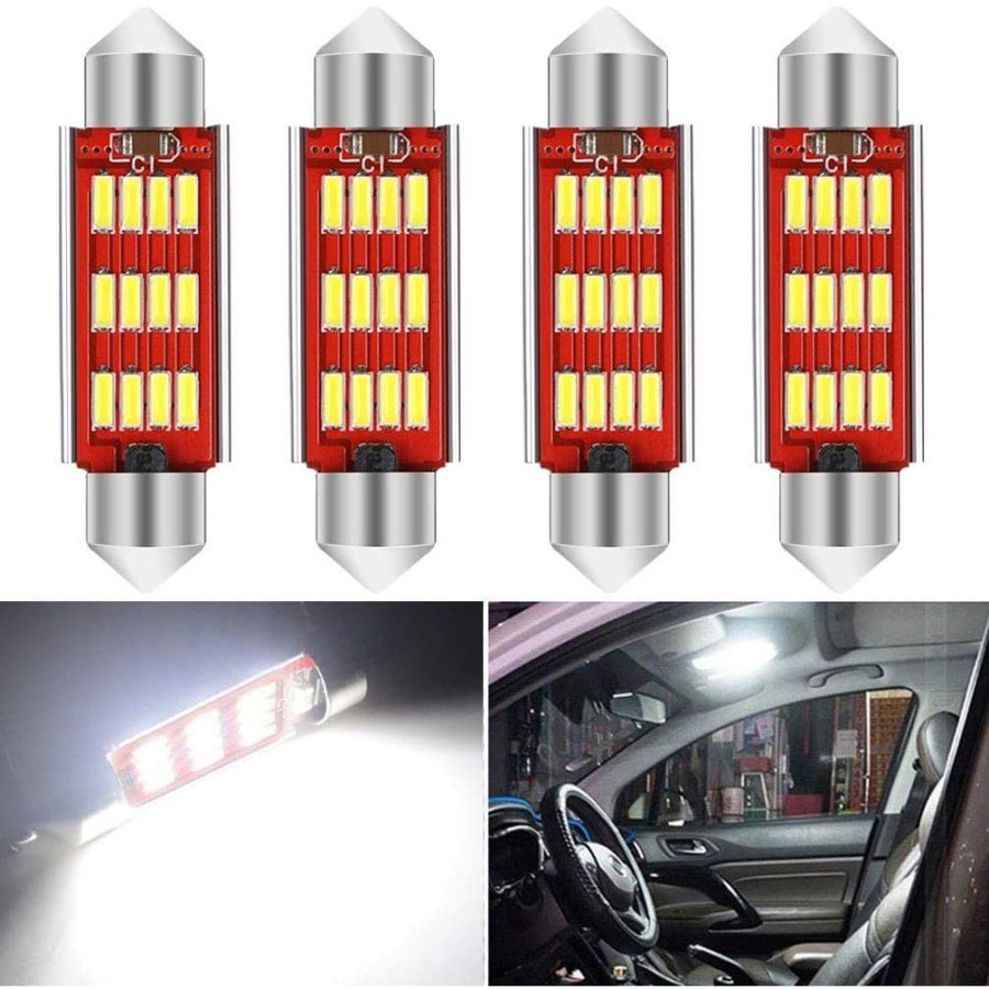 Jual Lampu LED plafon kabin Mobil 12 Titik Heatsink Festoon Putih 31mm ...