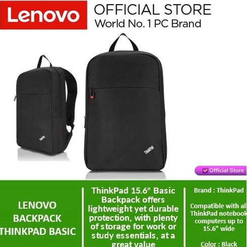 Jual LENOVO 15.6 inch THINKPAD BASIC BACKPACK | Shopee Indonesia