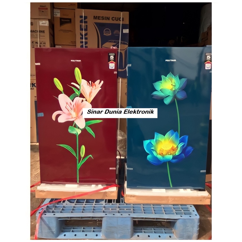 Jual Polytron Kulkas 1 Pintu 150Liter PRB-157 LB/R Flower Design PRB ...