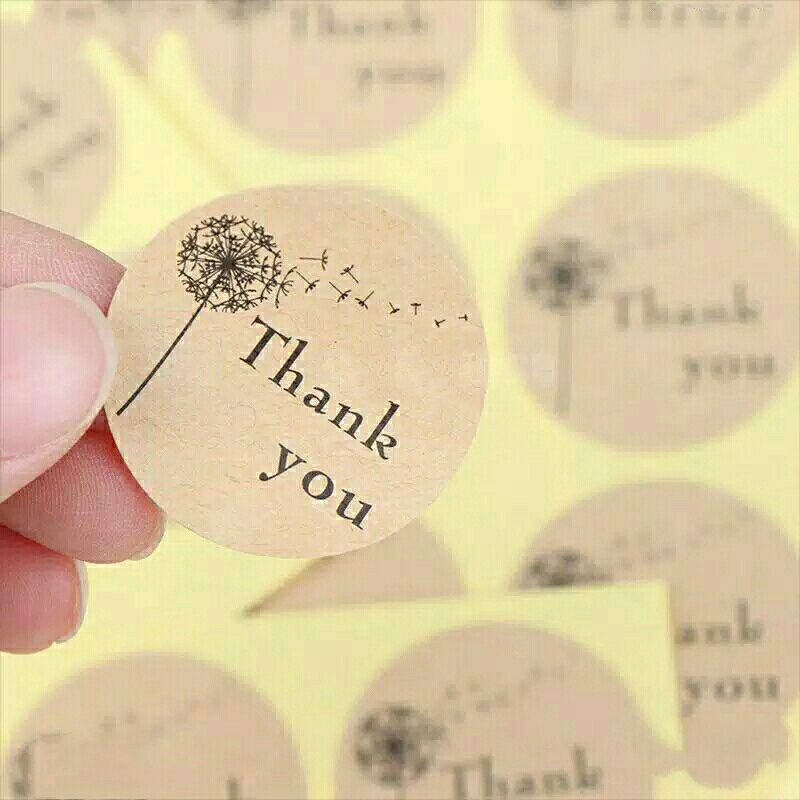 Jual Sticker Ucapan Thank you stiker Ucapan Terima Kasih 3.5cm 120pcs ...