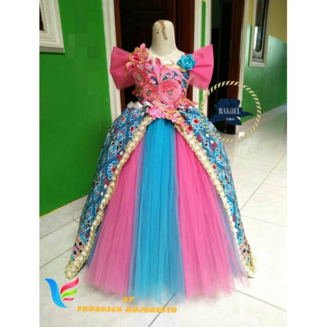 Jual Gaun batik anak / baju batik anak / dress batik anak / gaun ...