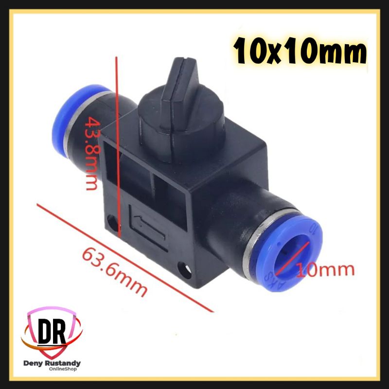 Jual Hand Valve Pneumatic Quick Fitting Connector Stop Kran Air Udara ...