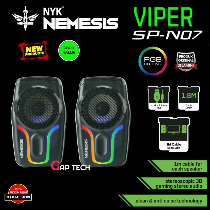 Jual Speaker Gaming NYK SP-N07 SPN 07 RGB | Shopee Indonesia
