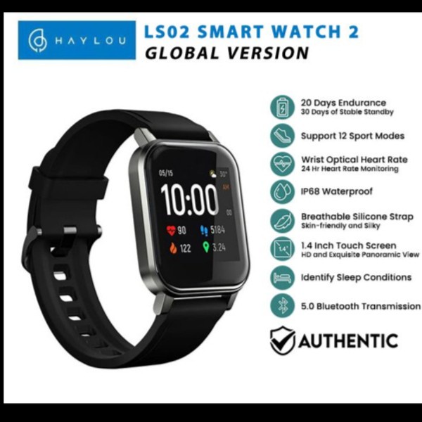 Jual Xiaomi-Haylou LS02 Smartwatch 2- 1.4in LCD IP68 International ...