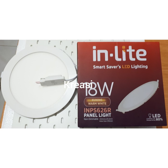 Jual LAMPU LED PANEL IN-LITE INPS626R 18W / 18 WATT BULAT - KUNING ...