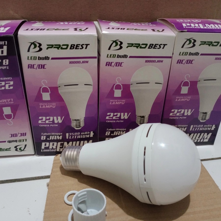 Jual LAMPU EMERGENCY LED PROBEST 10W 15W 18W 22W BOHLAM LED AC/DC ...