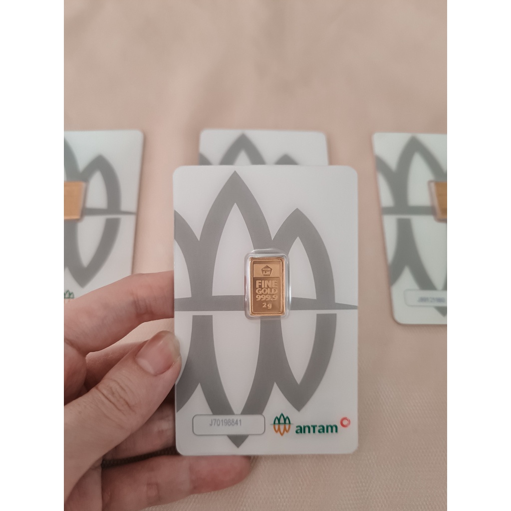 Jual 2 Gram ANTAM LM Logam Mulia Emas Batangan Investasi Press Certieye ...