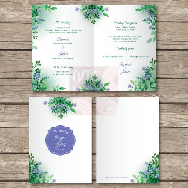 Jual undangan pernikahan kartu undangan wedding invitation card kode ...