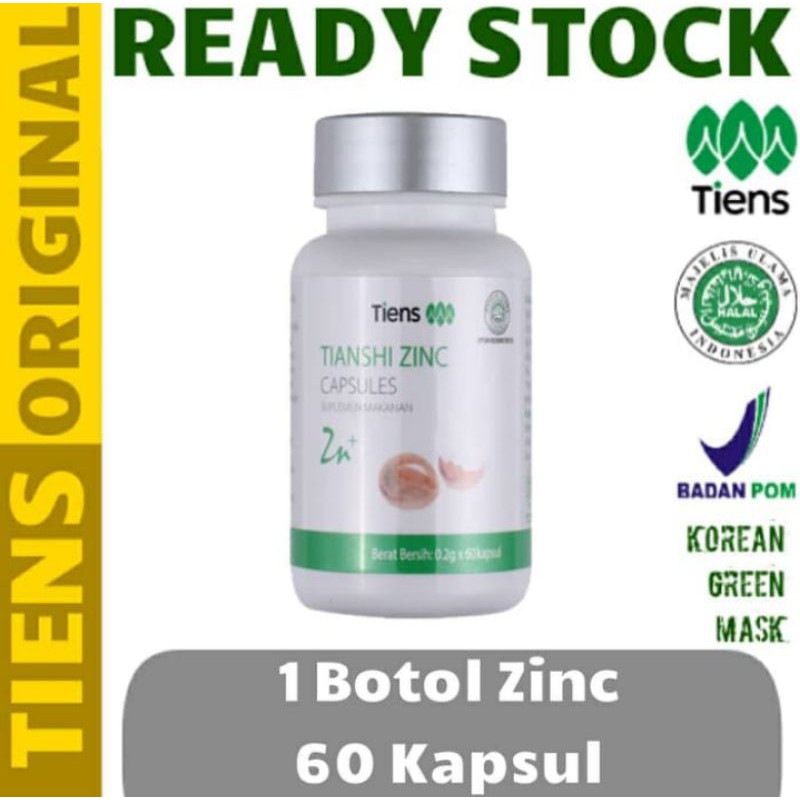 Jual SUPLEMEN ZINC CAPSULE TIENS ORIGINAL SEGEL 60 KAPSUL | Shopee ...