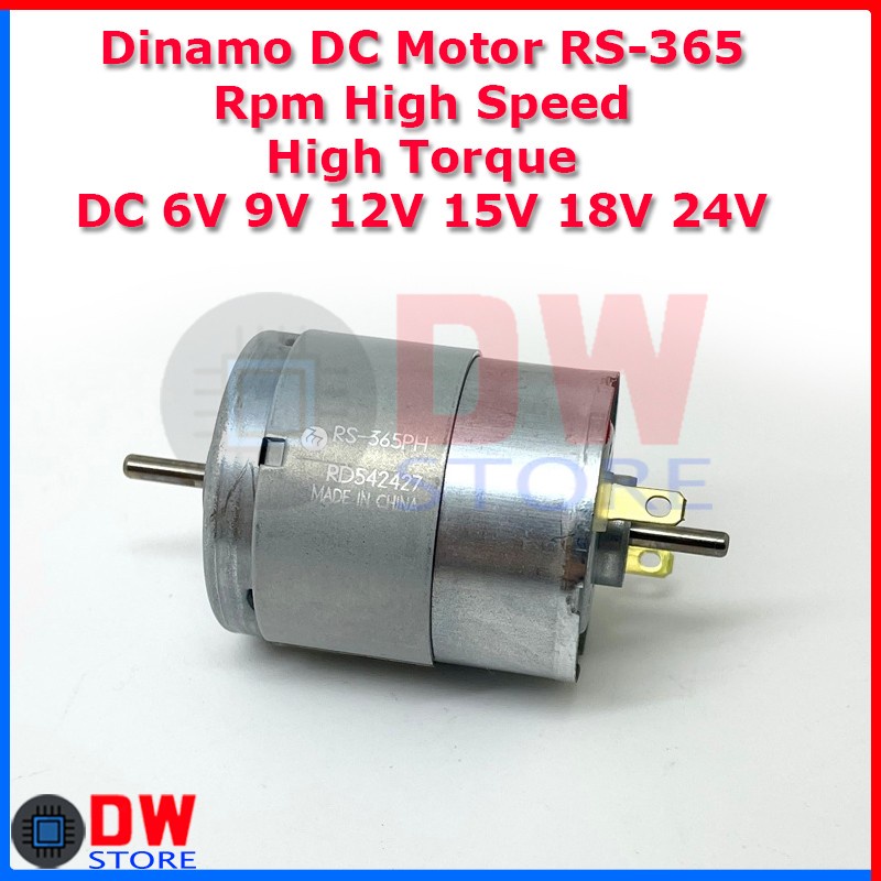 Jual Dinamo DC Motor RS365 RS 365 DC 6V 9V 12V 18V 24V High Speed ...
