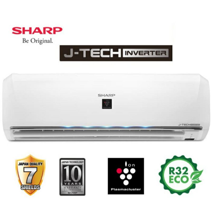 Jual AC SHARP 1/2 PK AH-XP6UHY / 1PK AH-XP10WHY NEW J-TECH INVERTER PLASMACLUSTER GARANSI RESMI ...