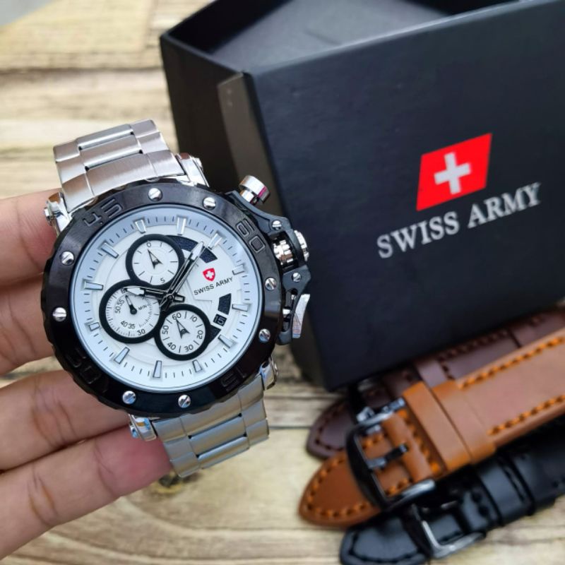 Jual JAM TANGAN PRIA S.A BAHAN RANTAI UKURAN 4.5 CM FITUR CHRONO AKTIF ...