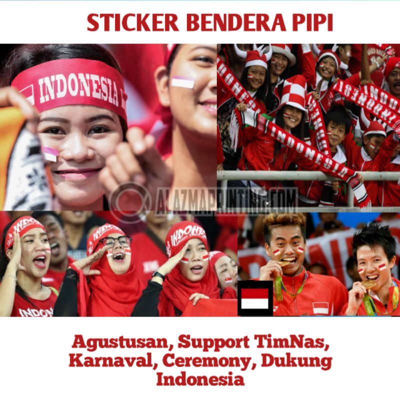 Jual Bendera Pipi Sticker Pipi Agustusan, Karnaval, Ceremony, Support ...
