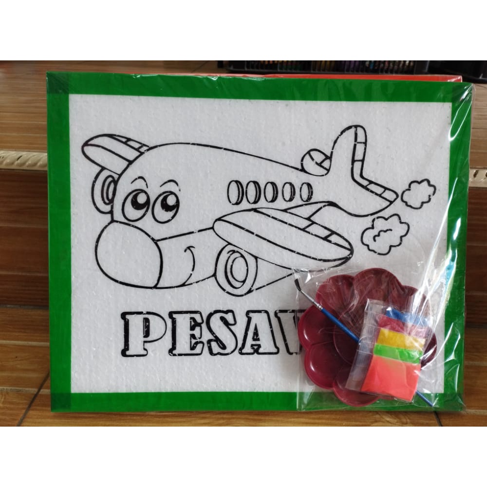 Jual Mainan Anak Melukis Sterofoam Gabus isi 2 gambar | Shopee Indonesia