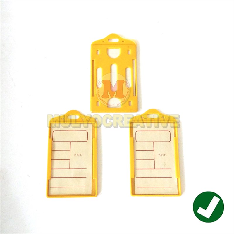 Jual ID Card Holder Bahan Plastik Warna Kuning - Tempat ID Card Kuning ...