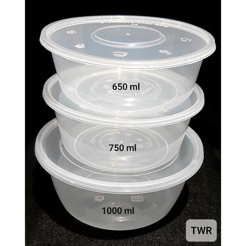 Jual Thinwall Bulat / Food Container / Kotak Makan 1000 ml RB | Shopee Indonesia
