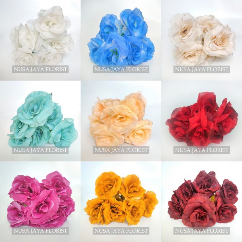 Jual Bunga Mawar Rose Bulat X6 Dekorasi | Shopee Indonesia