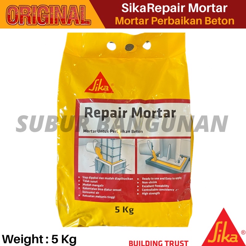 Jual Sika Repair Mortar 5 Kg Mortar Perbaikan Beton SikaRepair Pengisi Celah | Shopee Indonesia